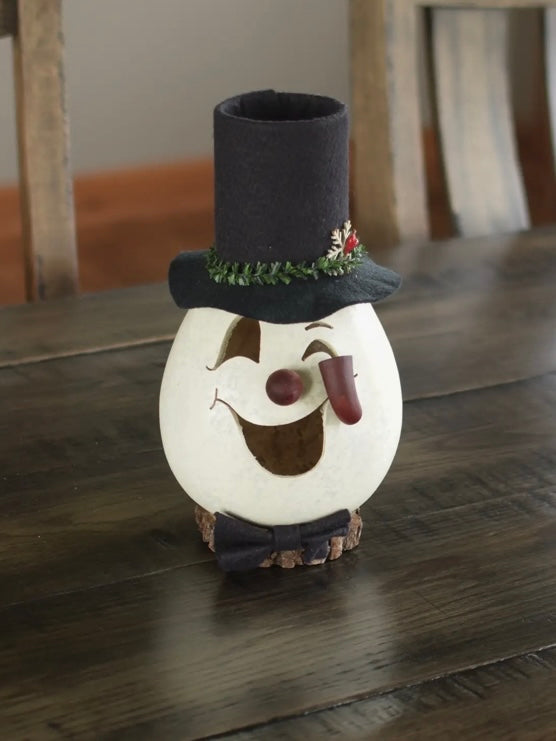 Clyde- Small Lit Snowman – Rosemary & Thyme