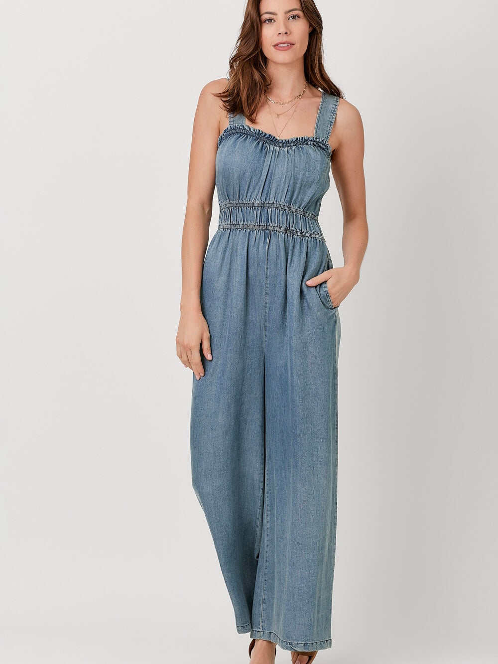 Sariyah Jumpsuit- Denim Blue – Rosemary & Thyme