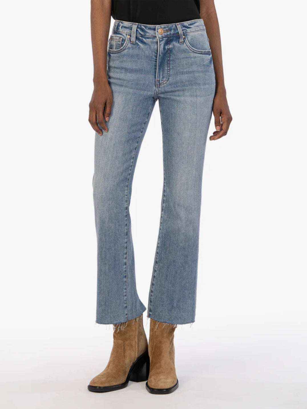 Kelsey High Rise Fab Ab Ankle Flare - Extraordinary Wash – Rosemary & Thyme