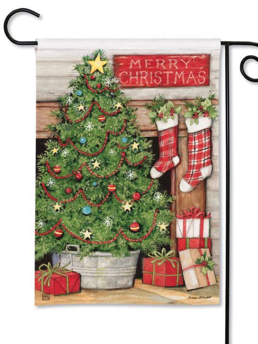 Christmas Tree Garden Flag (Flag Stand Sold Separately) – Rosemary & Thyme